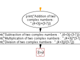 Python Math Add Subtract Multiply And Division Of Two Complex