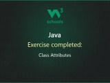 Completed Exercise Java Class Attributes