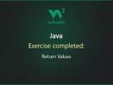 Completed Exercise Java Method Return