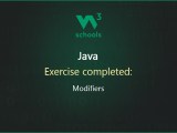 Completed Exercise Java Modifiers
