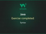 Completed Exercise Java Syntax