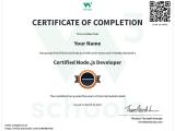 W3schools Node Js Certificate