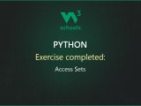 Completed Exercise Python Access Sets