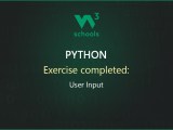 Completed Exercise Python User Input