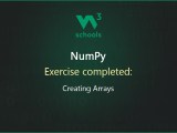 Completed Exercise Numpy Creating Arrays