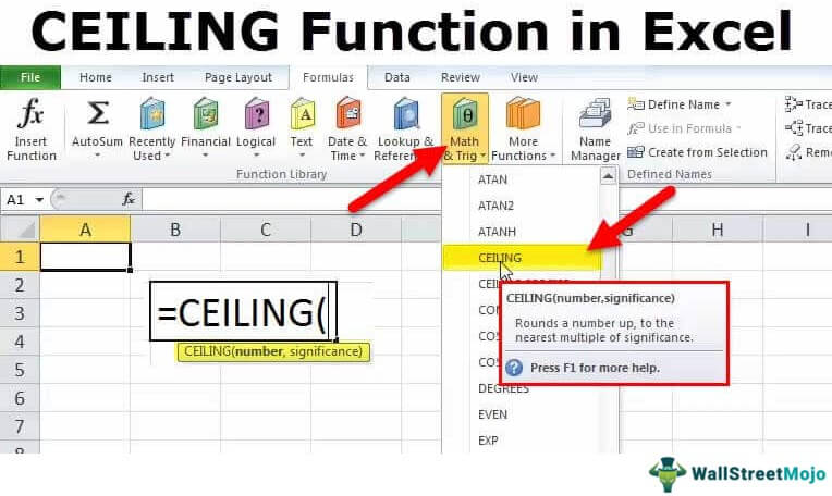 What Is The Target Of Floor And Ceiling Functions In Excel