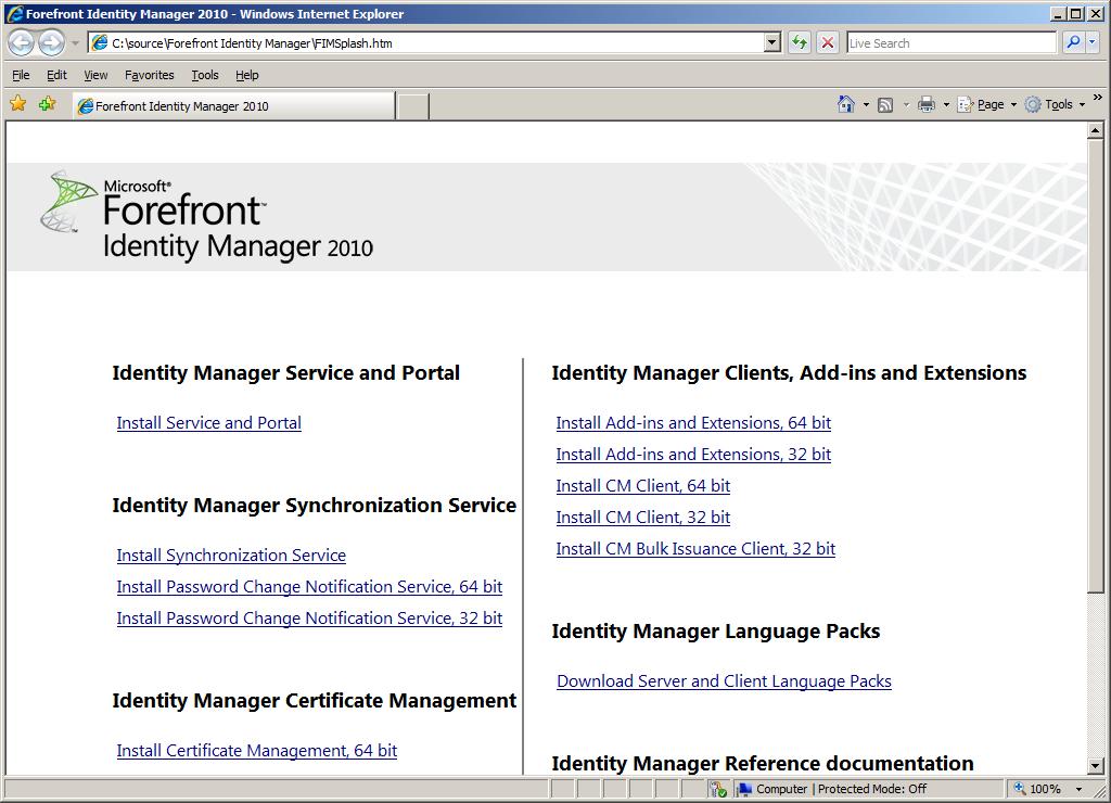 FIM 2010 – Planning and Installation « Microsoft Taste