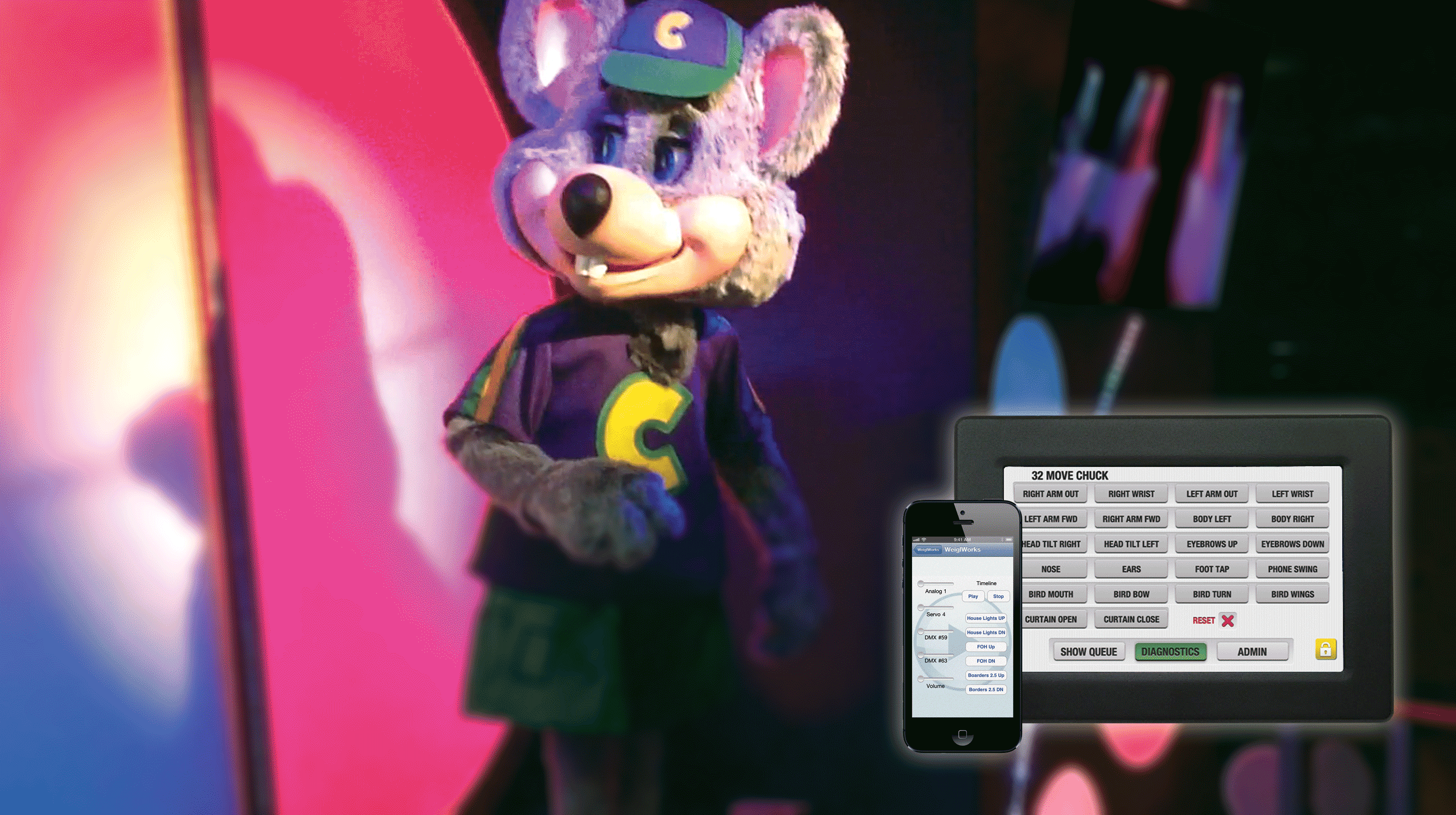 Chuck E. Cheese's "Circles of Light" Stage - Weigl Controls - Modern ...