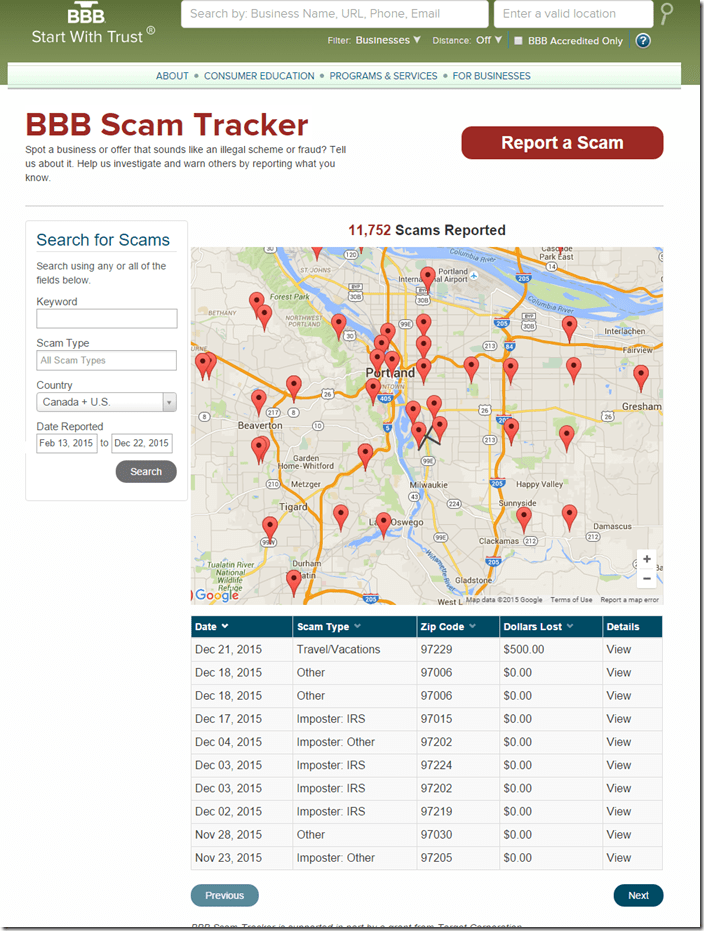 BBB Scam Tracker – Walker Engineering