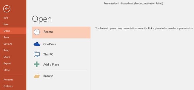 File Tab In PowerPoint 2016 Wikigain file-tab-in-powerpoint-2016-wikigain