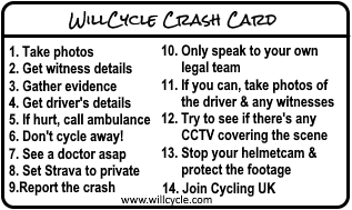 Crash card - WillCycle