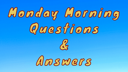 Monday Morning Questions & Answers | WittyChimp