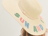 Sun And Fun Sequin Message Straw Panama Sun Hat