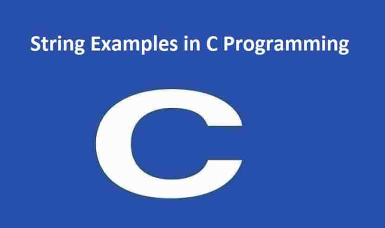 String Examples In C Programming Learn C Programming 0776
