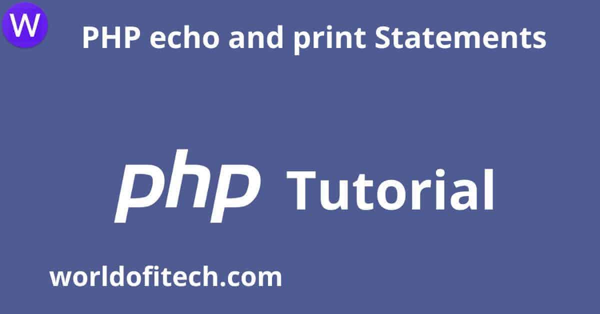 Php Echo And Print Statements Php Tutorial 5373