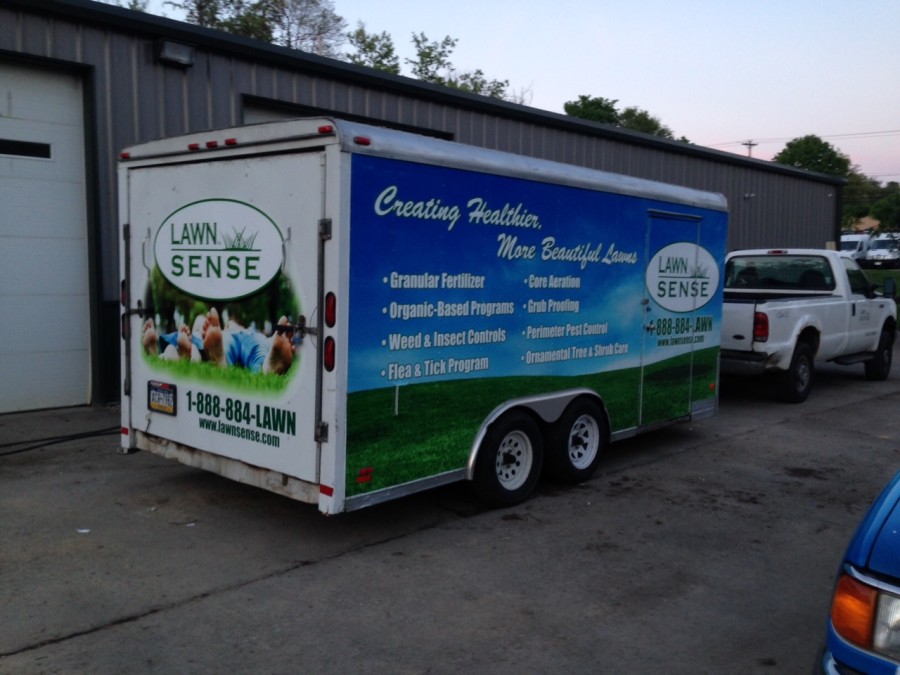 Chase Graphics wraps trailer for Lawn Sense | Wrapper Mapper