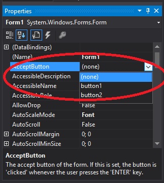 C# AcceptButton – CancelButton – Web Tasarım & Programlama