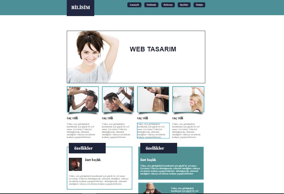 Css Ve Div Kullanarak Web Sayfası Örneği 2 Web Tasarım And Programlama