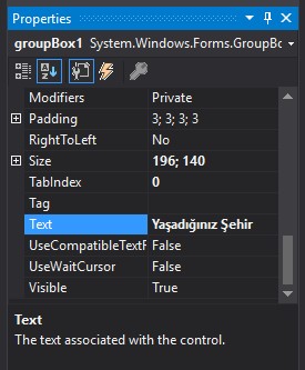 C# GroupBox Kullanımı ve Özellikleri – Web Tasarım & Programlama