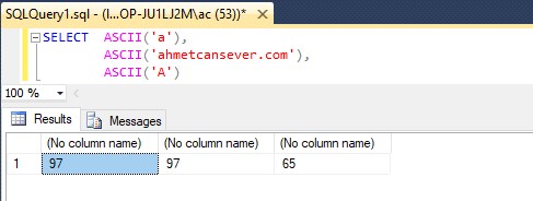 SQL String (Metinsel) Fonksiyonlar – Web Tasarım & Programlama