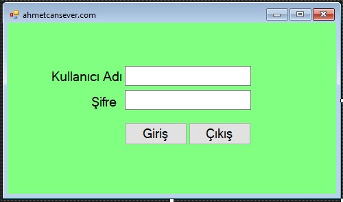 C# MySql Bağlantısı ile Basit Login Form Örneği – Web Tasarım & Programlama