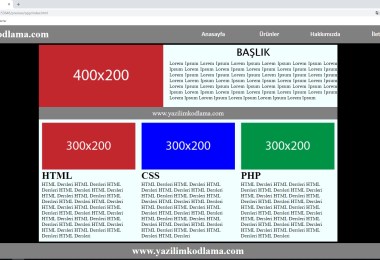 HTML ve CSS Kodları ile Site Yapımı (Flex) – Web Tasarım & Programlama