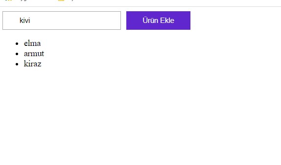 JavaScript ile Listeye Öğeler Ekleyin – Web Tasarım & Programlama