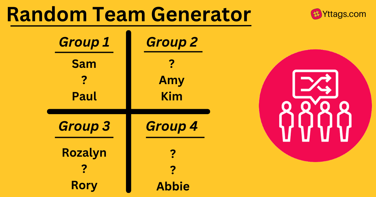 Random Team Generator Split A List Into Random Groups Yttags