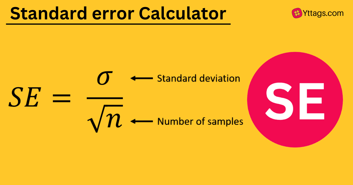Standard Error Calculator Free Online Calculator Yttags