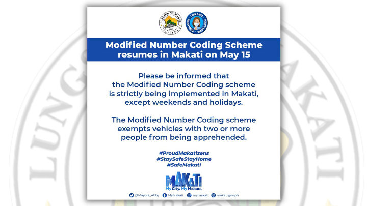 Makati implements Modified Number Coding scheme in GCQ » YugaTech ...