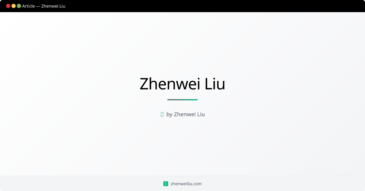 Building Scalable React Applications Zhenwei Liu