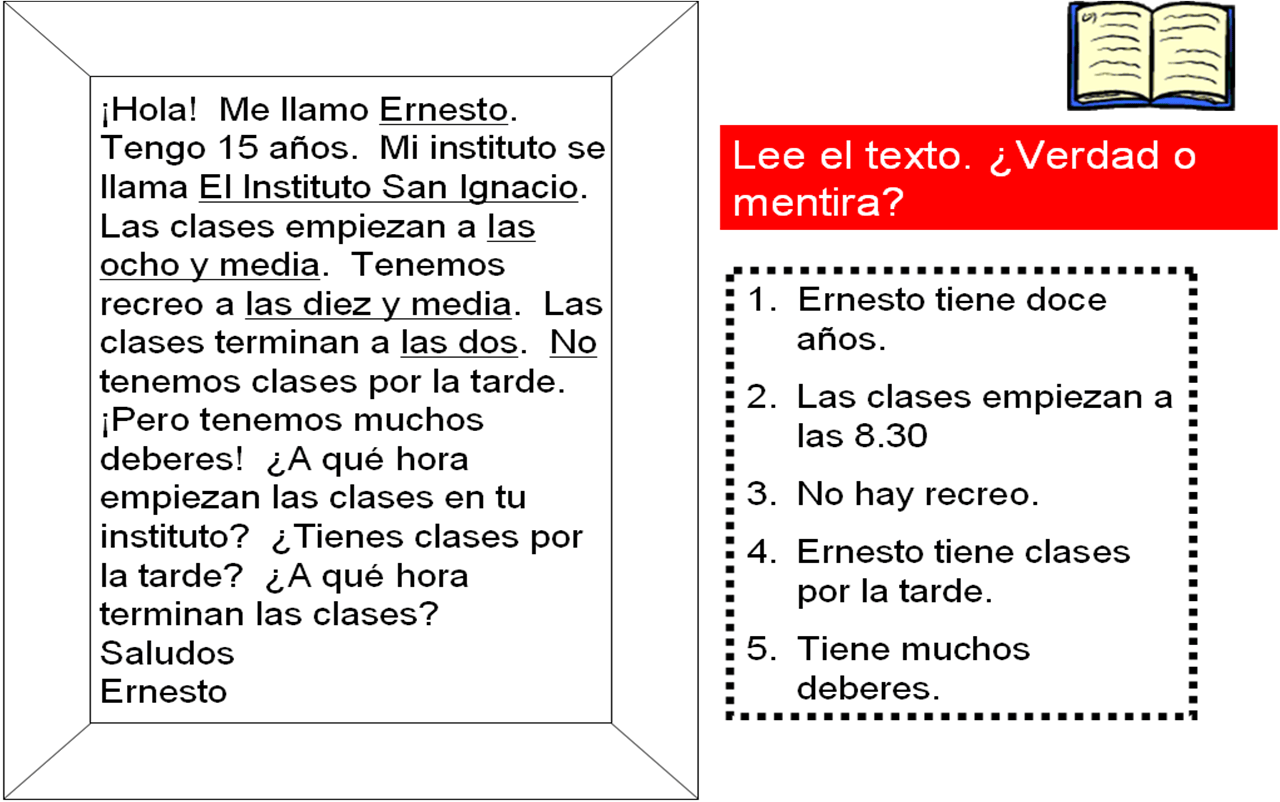 Deberes – el Horario (7y1 – para 11 de Mayo / 7×2 – para 18 de Mayo ...
