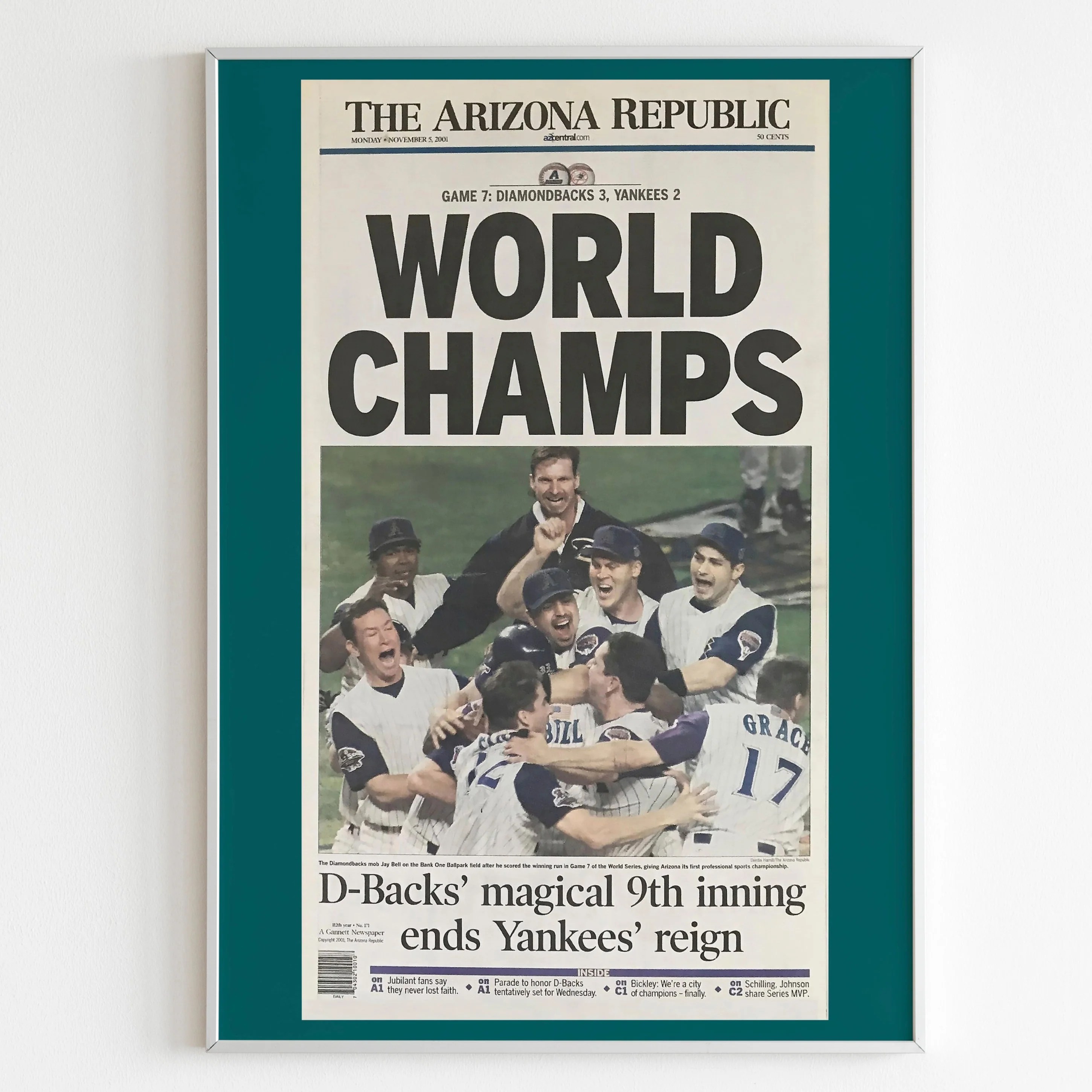 Arizona Diamondbacks 2001 World Series Mlb Champions Front Cover The