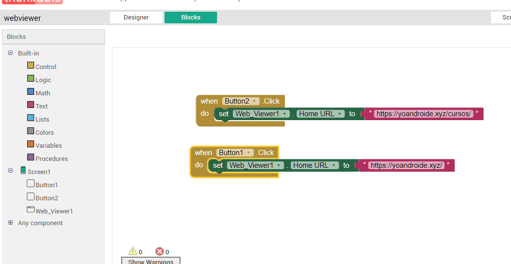 Thunkable: Como usar el componente WebViewer - Yo Androide
