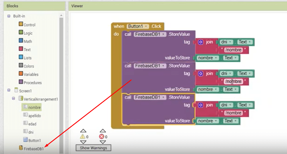 App Inventor con Firebase: Guardar y recuperar datos - Yo Androide