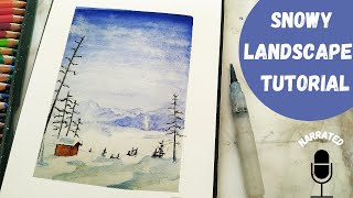 How to paint a landscape using watercolour pencils
