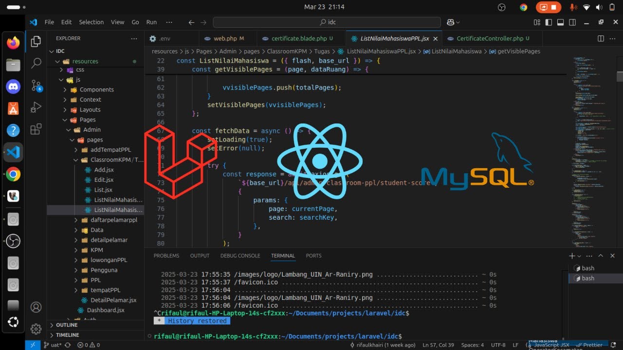 рџ ґ Live Project Laravel React Js Mysql Indonesia Youtube