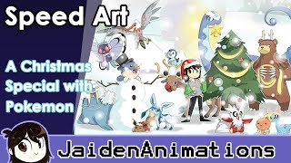 (ARCHIVED VIDEO) [SpeedArt] A Christmas Special (with Pokemon!) | JaidenAnimations