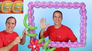 how to make a balloon photo frame - Giant photo frame - photo booth frame diy