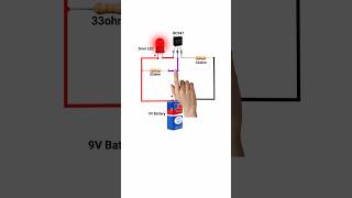 Simple Touch Switch Circuit |Touch Switch Using BC547 | BC547 project | #shorts #pbexperiment