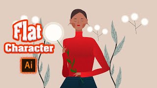 Flat character illustration Adobe Illustrator tutorial  | Zee Designs