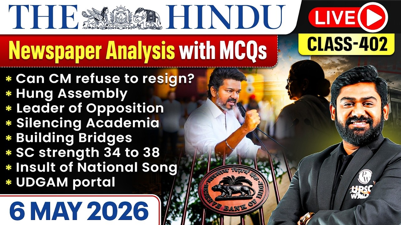 The Hindu Analysis 6th May The Hindu Newspaper Today With Mcqs