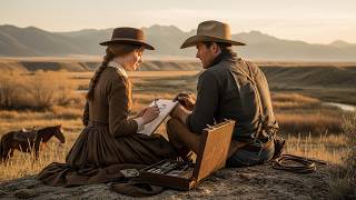 She Was Sketching The Sunset Alone, The Cowboy Sat Beside Her And Became Part Of The Picture