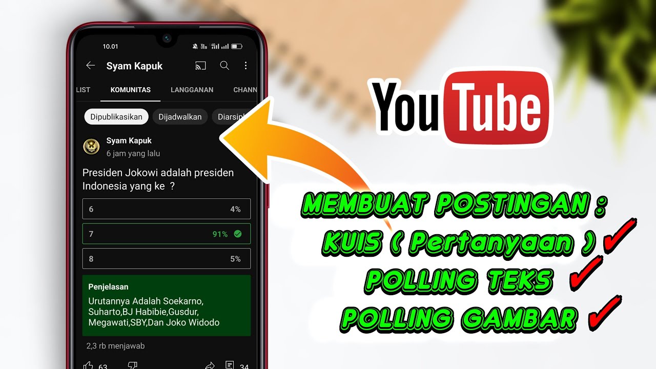 Cara Membuat Postingan Pertanyaan Quiz Di Youtube Youtube