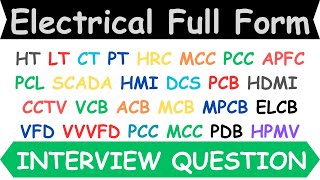 Electrical full forms | Electrical Interview Question | Electrical Abbreviations | WattsUpElectrical
