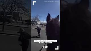 Bodycam footage shows police on horseback chasing suspected thief in New Mexico