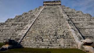 This is what the pyramid of Chichen Itza looks like inside