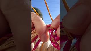 Weaving and adding new raffia