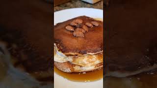 Now THIS is Breakfast! Almond Pancakes With Maple Syrup!