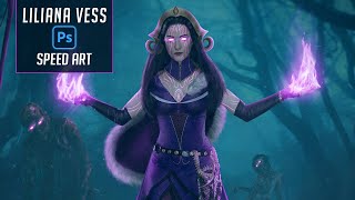 Liliana Vess Photoshop Speed Art | Magic: The Gathering